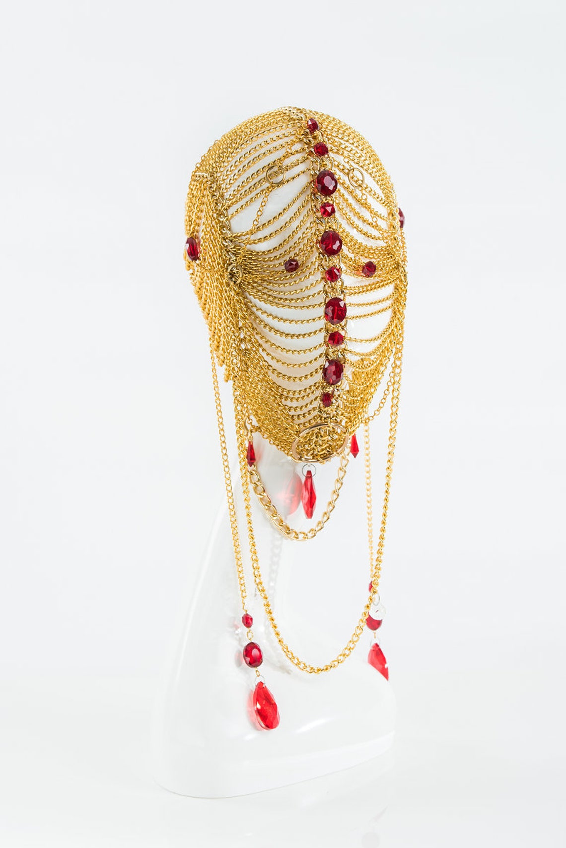 CHASTE - Gold Chain Mask - Etsy