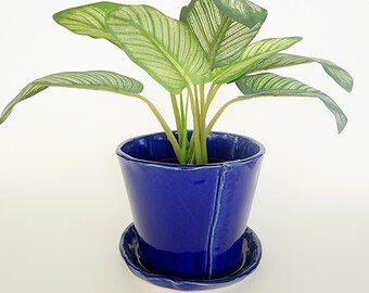 Cobalt Blue Planter | Etsy
