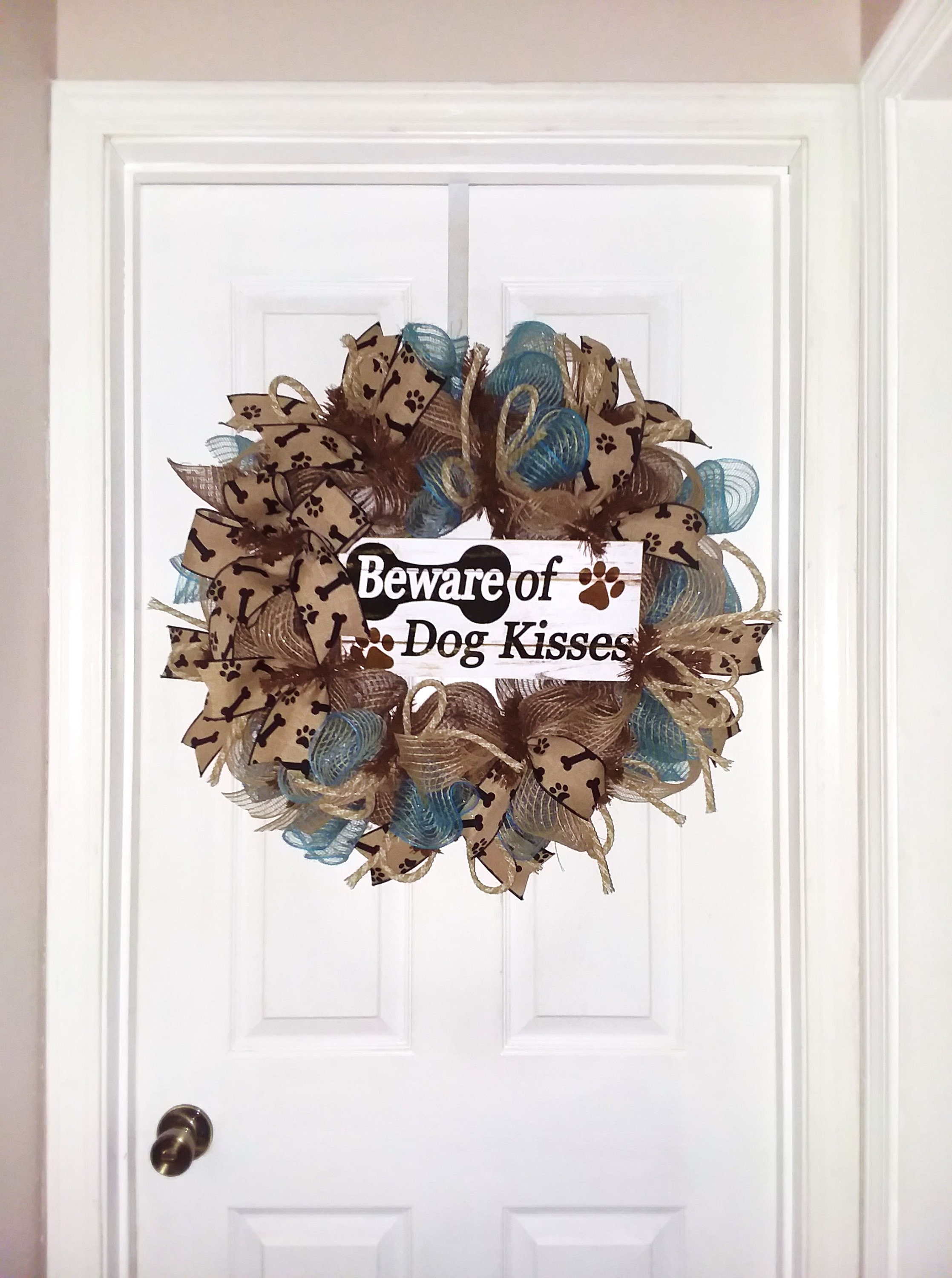 Dog wreath Dog Lover wreath Pet Wreath Dog decor Burlap | Etsy