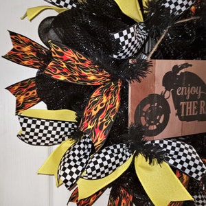 Motorcycle Wreath, Harley Davidson, Born to Ride Cycle Wreath, Gift for ...