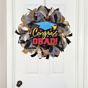 Graduation Wreath, Graduation Decoration, Congratulations Graduation ...