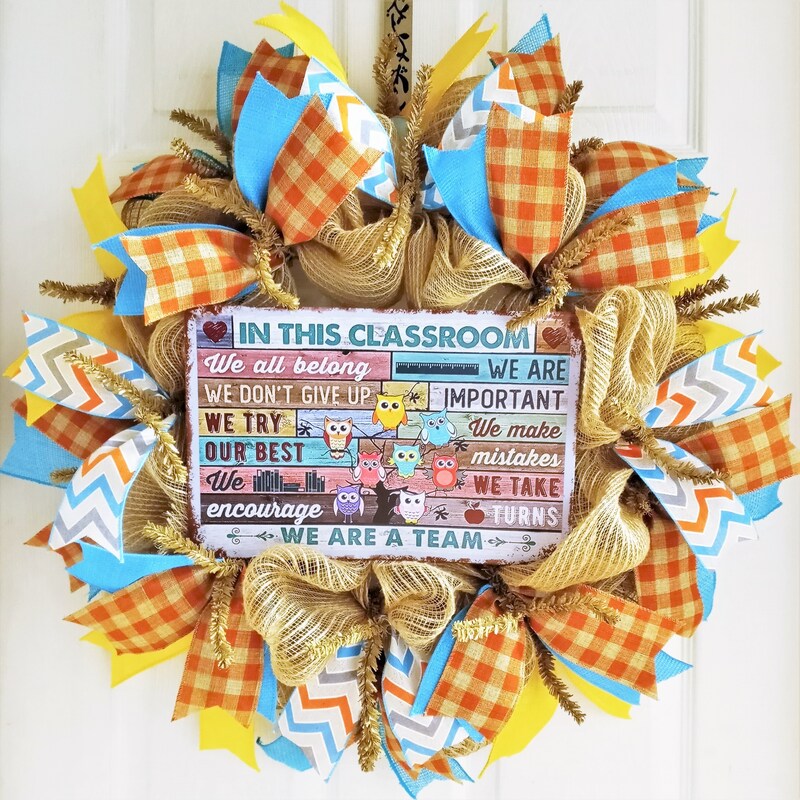 Teacher Wreath - Etsy