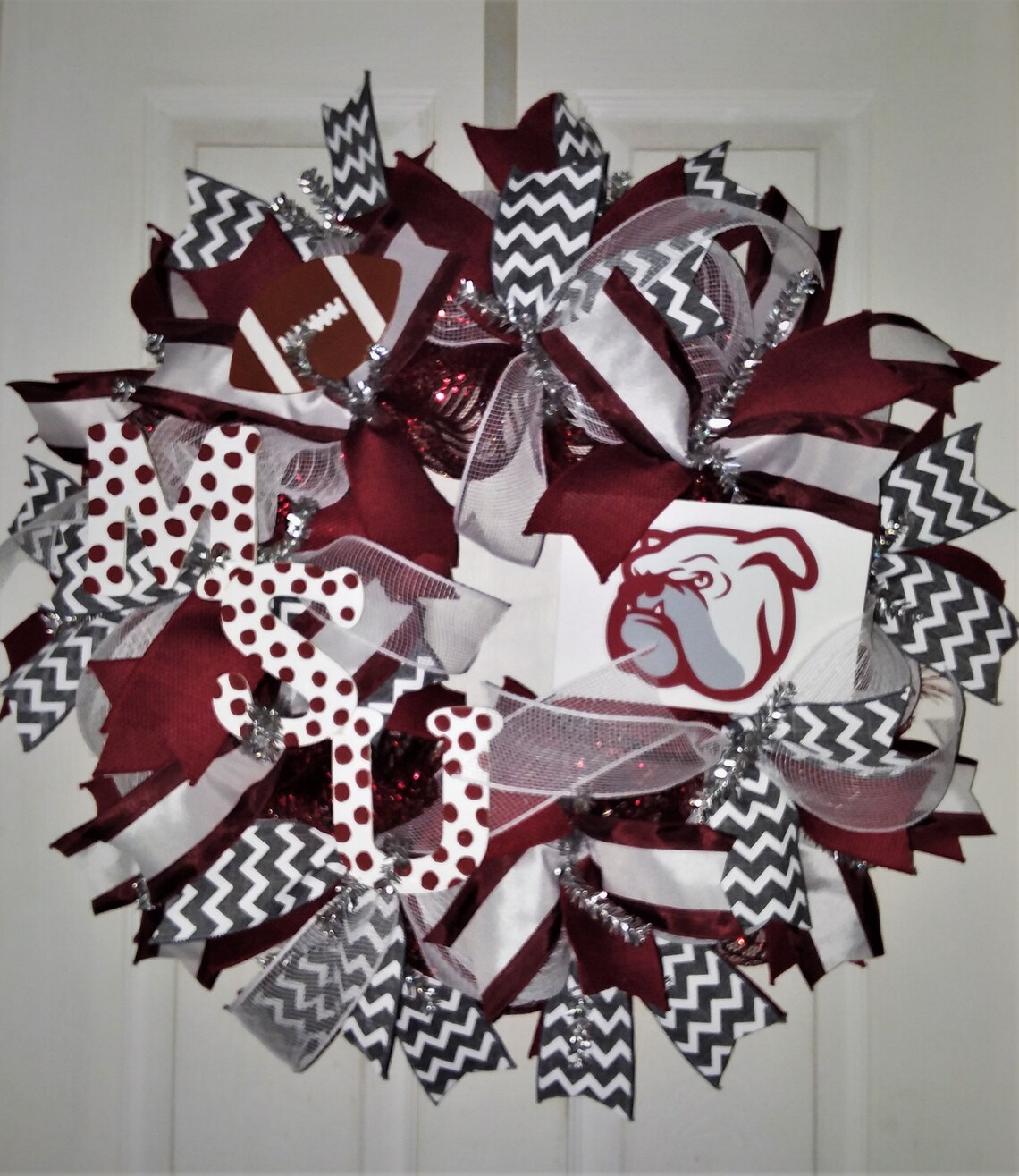 Mississippi State Wreath Collegiate Wreath Team Spirit - Etsy