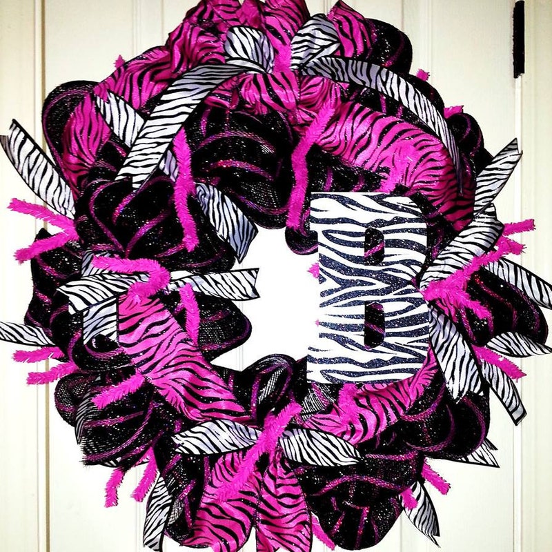 Zebra Wreath - Etsy
