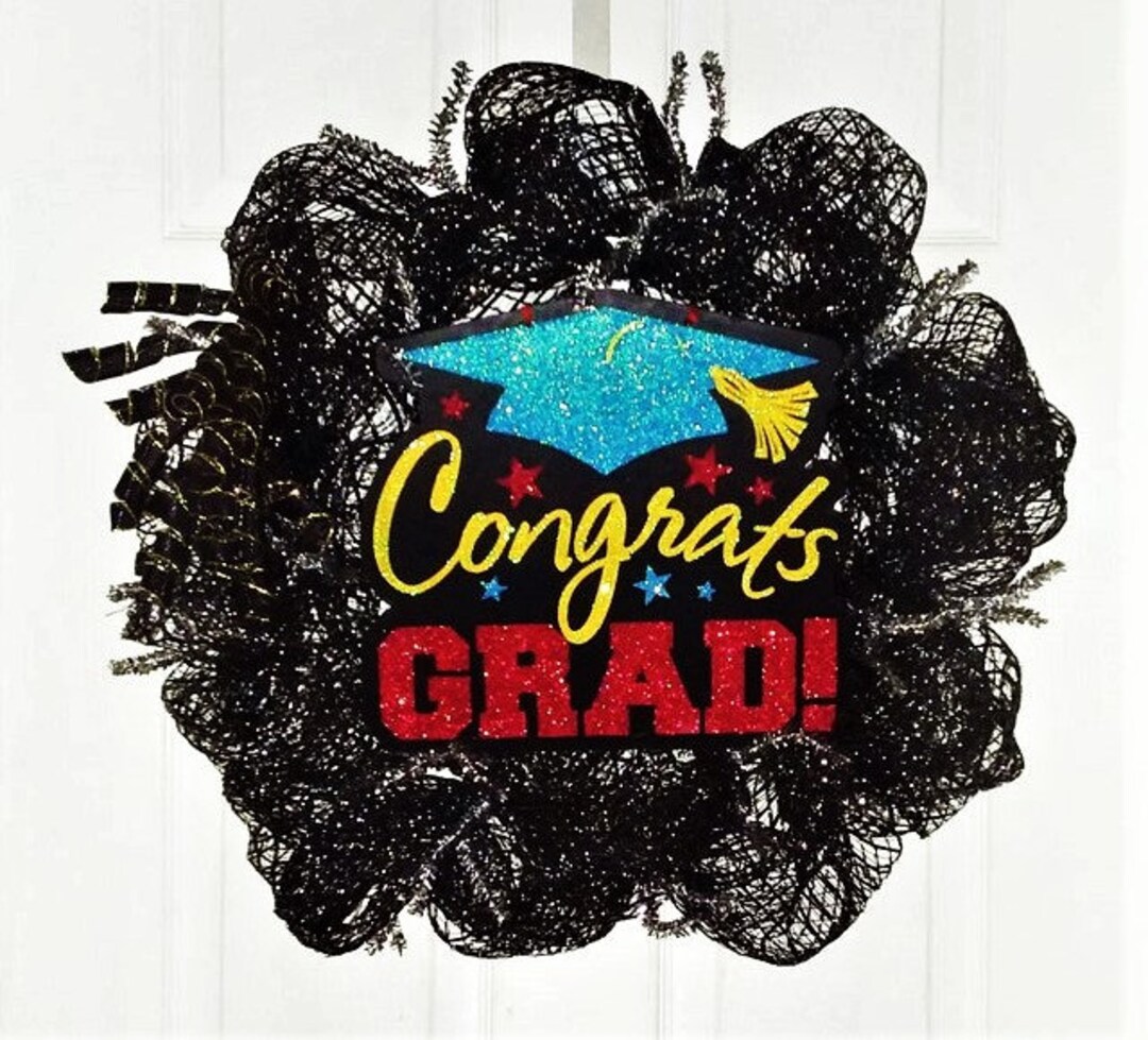 Graduation Wreath, Graduation Congratulations Wreath 2023, Black ...