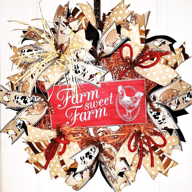 Rooster Wreath - Etsy