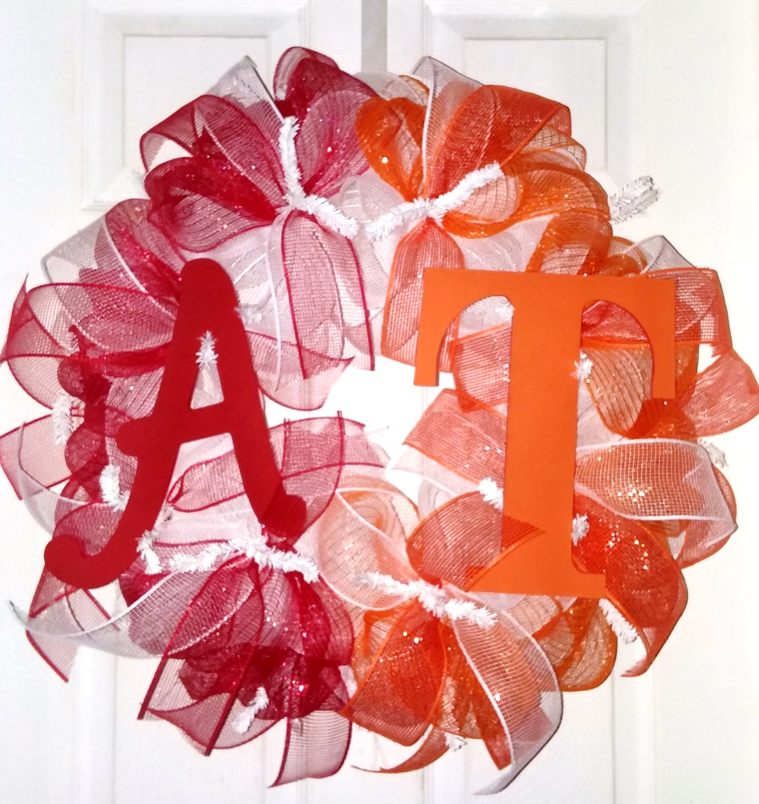 AL TN Wreath, Alabama Tennessee House Divided Wreath, Team Spirit ...