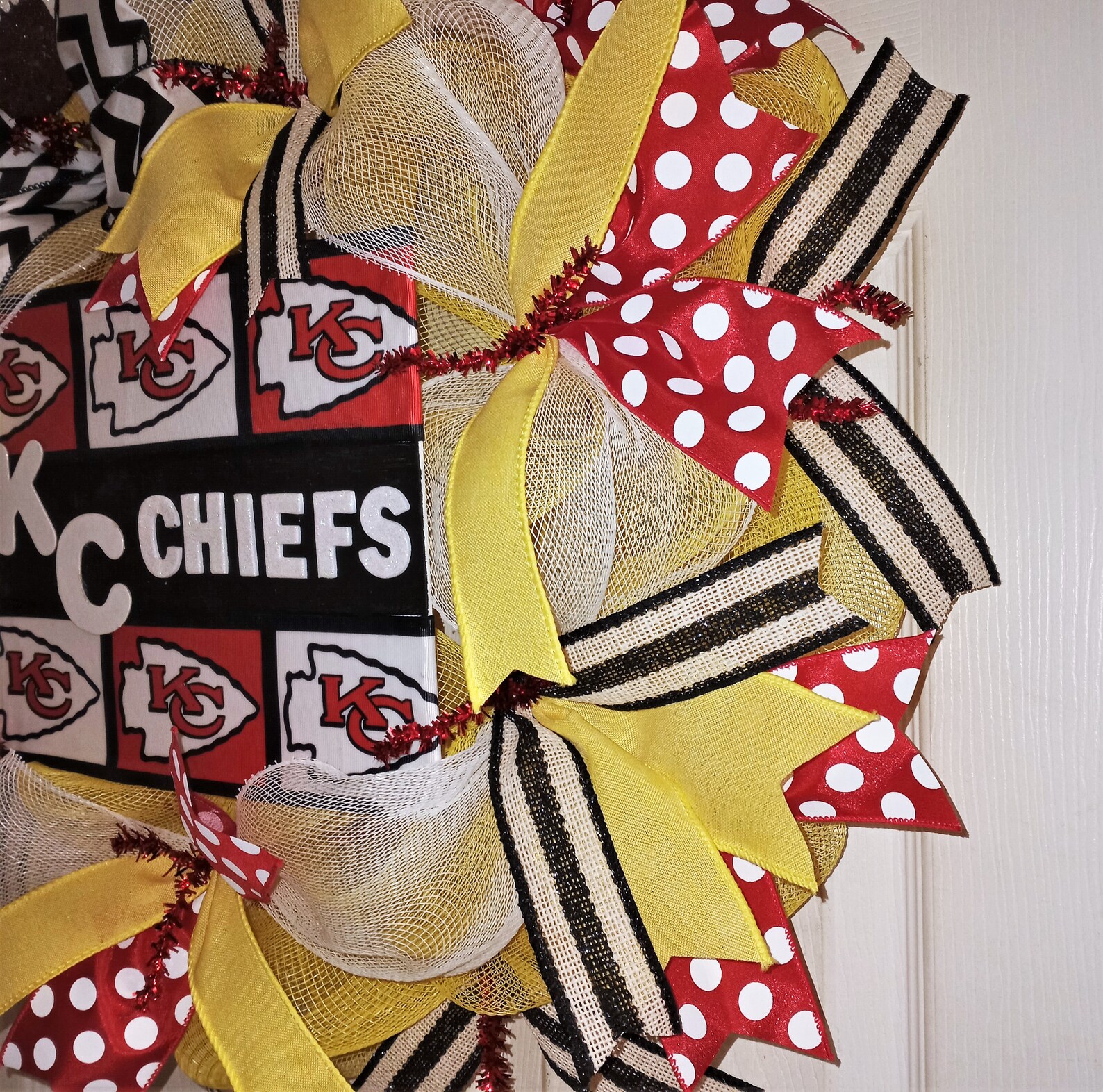 Kansas City Chiefs Wreath Kansas City Chiefs Superbowl - Etsy