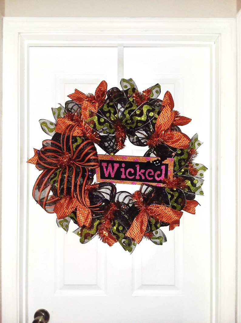 Halloween Wreath Wicked Wreath Halloween Door Hanger - Etsy