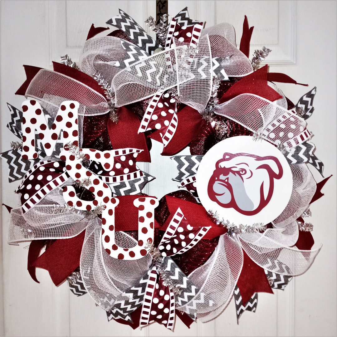 Mississippi State Wreath, Collegiate Wreath, Team Spirit Wreath, MSU ...