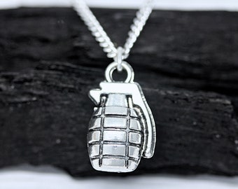 Grenade Pendant | Etsy