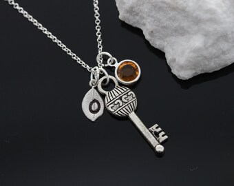 Beautiful Clover Skeleton key Necklace Comes With Sterling | Etsy