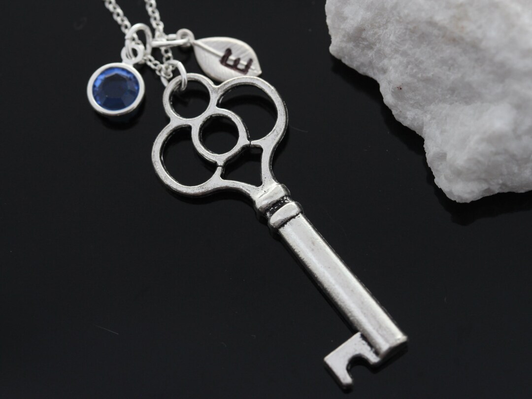 Beautiful Clover Skeleton Key Necklace, Comes on Sterling Silver Chain ...
