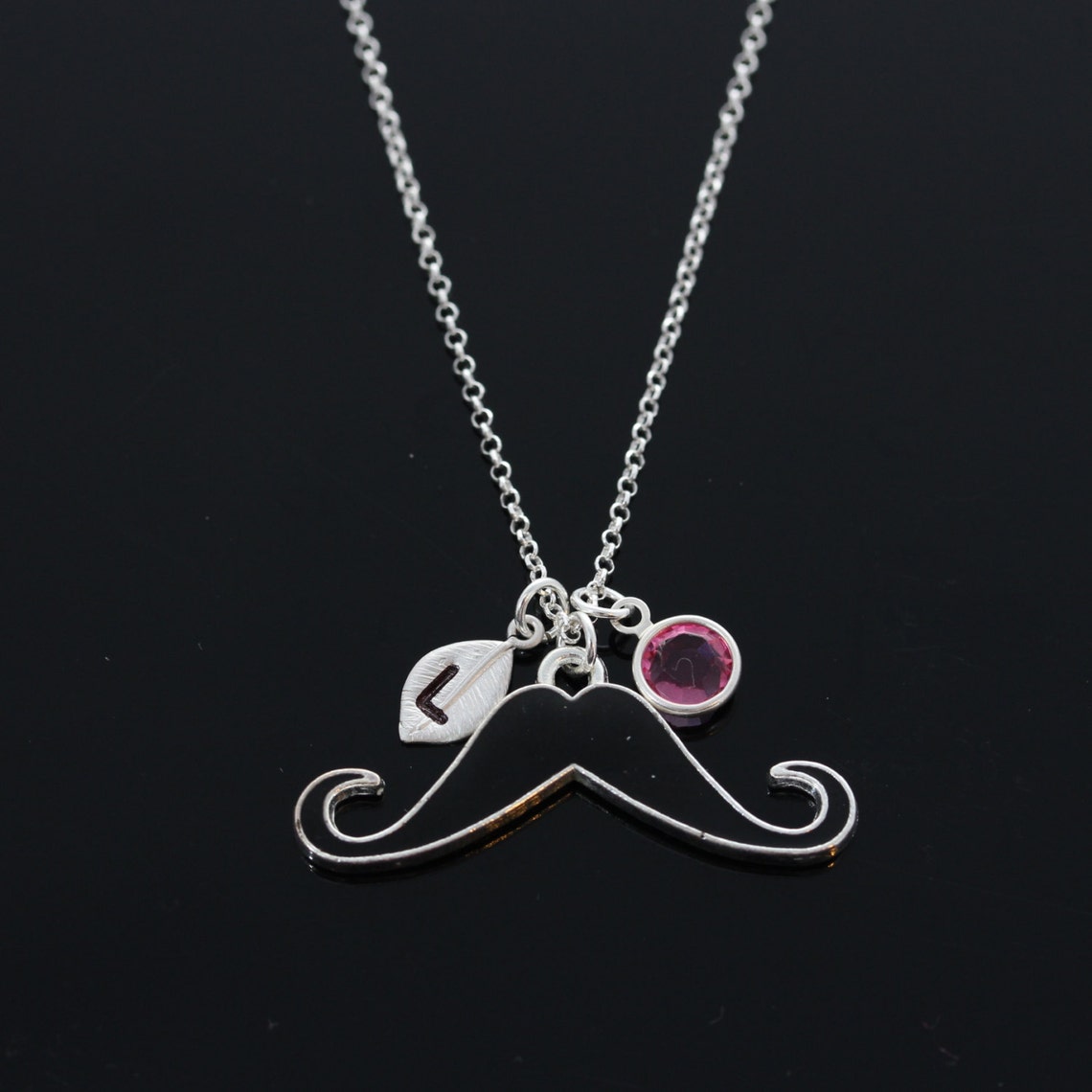 Moustache Necklace on Sterling Silver Chain, Moustache Necklace - Etsy UK