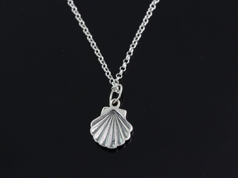 925 Sterling Silver Sea Shel Lnecklace, Silver Sea Shell Necklace ...