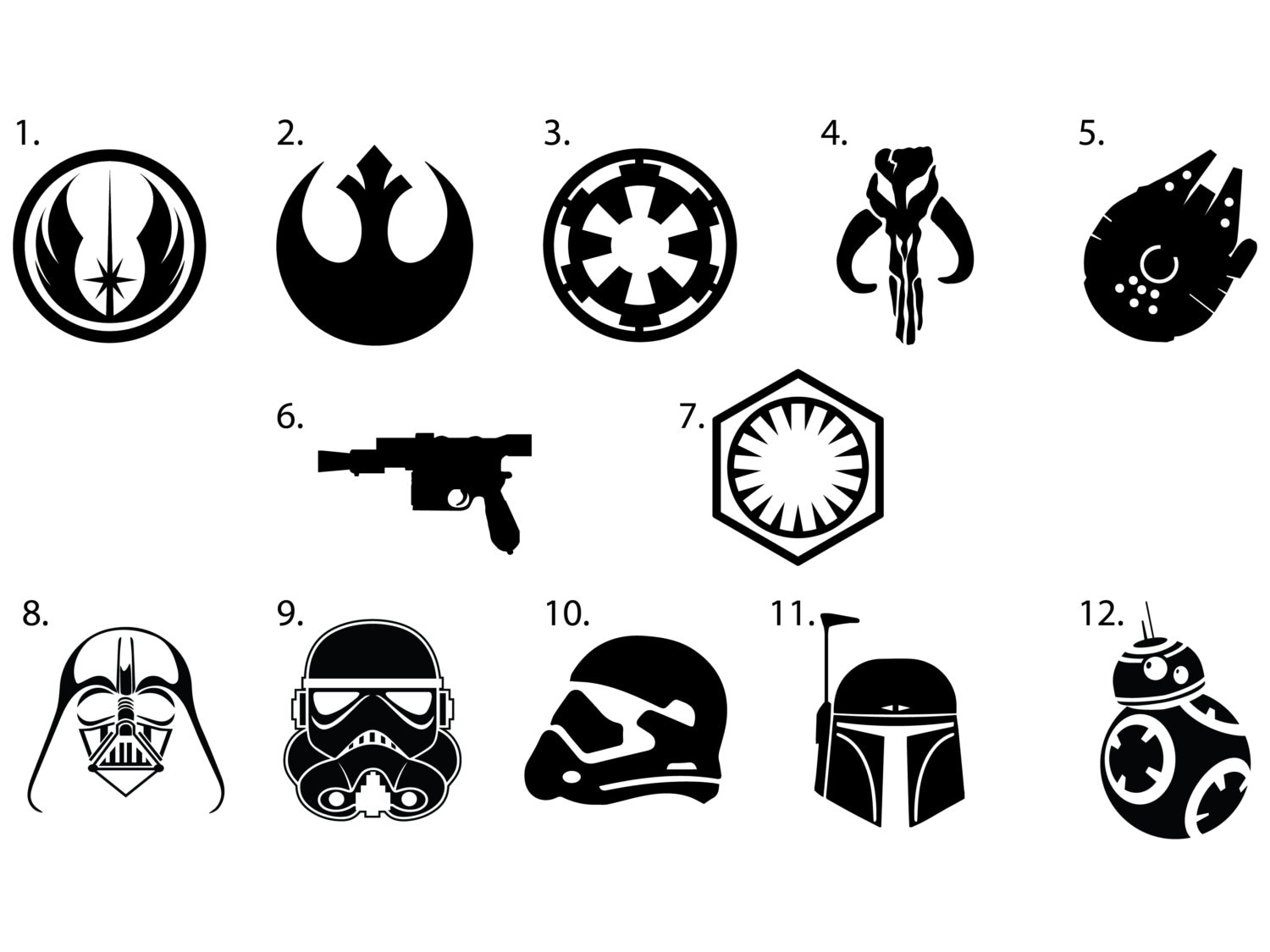 Star Wars Vinyl Decals | Etsy
