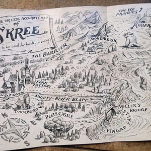 SKREE - 11 X 17" Foldable Play Map of Skree From Wingfeather Saga, Book ...