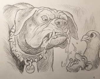 Original Art Preliminary Pencil Drawing for Raffie on the - Etsy