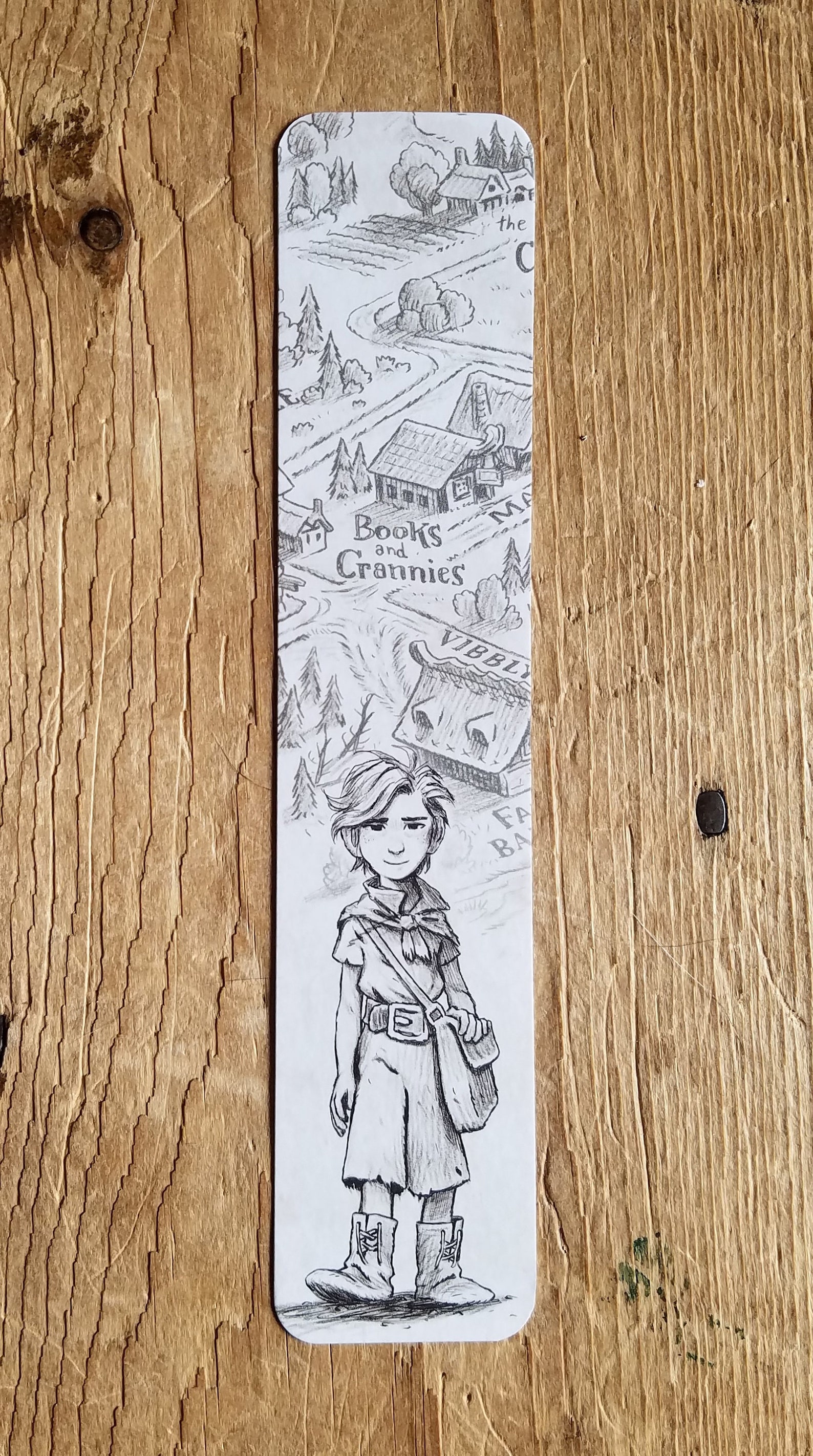 Bookmark Featuring Illustration Of Janner And Map W Books And Etsy