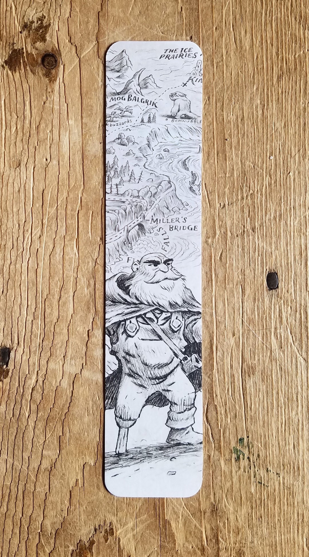 Bookmark Featuring Illustration of Podo and Map W/ Miller’s Bridge From ...