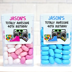 Personalized 80's Theme Birthday Party or Class Reunion Tictac Favor ...