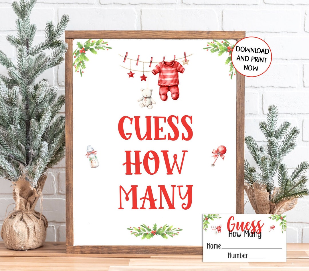 Merry Little Baby Guess How Many Game Printables, MLB802 - DIGITAL ...