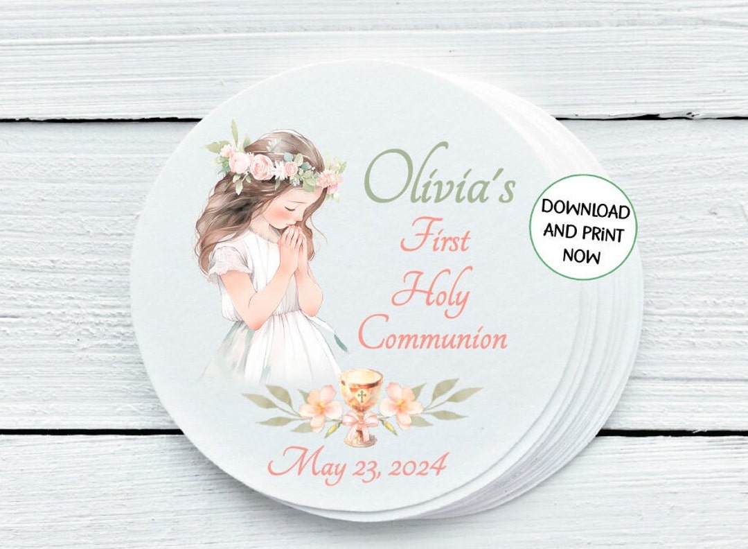 Personalized First Communion Printables, Communion Tags Labels - You ...