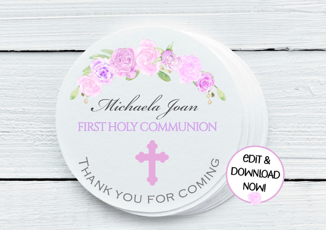 Personalized First Communion Printables, Communion Tags Labels - You ...