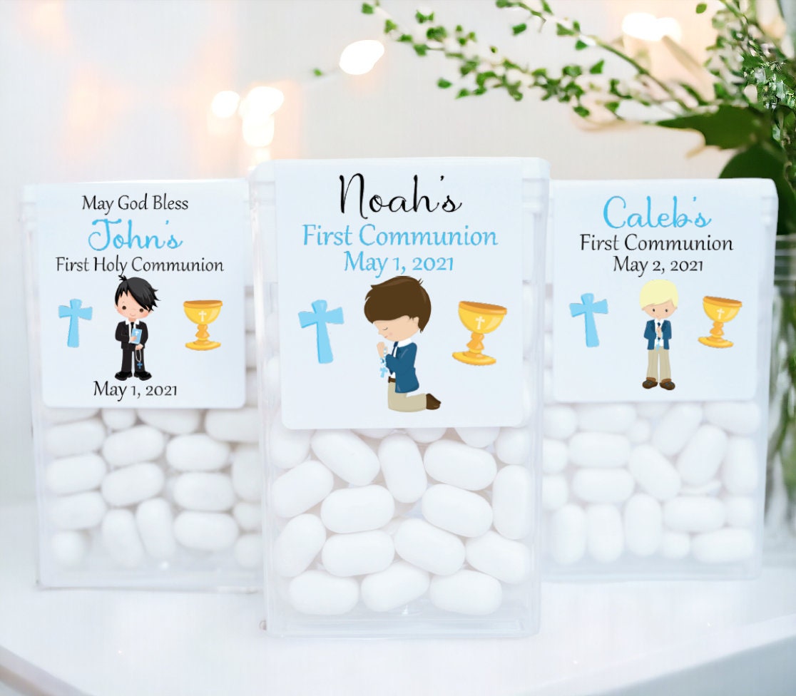 Personalized First Communion Tic Tac Favor Labels, First Communion ...