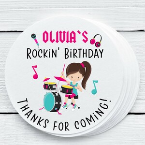 Personalized Glossy Rock Star Favor Labels - Musician Favor Labels ...