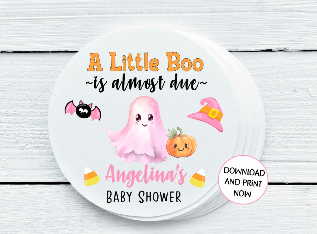 A Little Boo Gift Tag Party Printables, Round Party Favor Labels - You ...