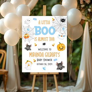 Letrero de bienvenida imprimible para fiesta de fantasmas de Baby ...