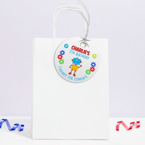 Personalized Robot Party Printables, Robotics Party Gift Tags - You ...