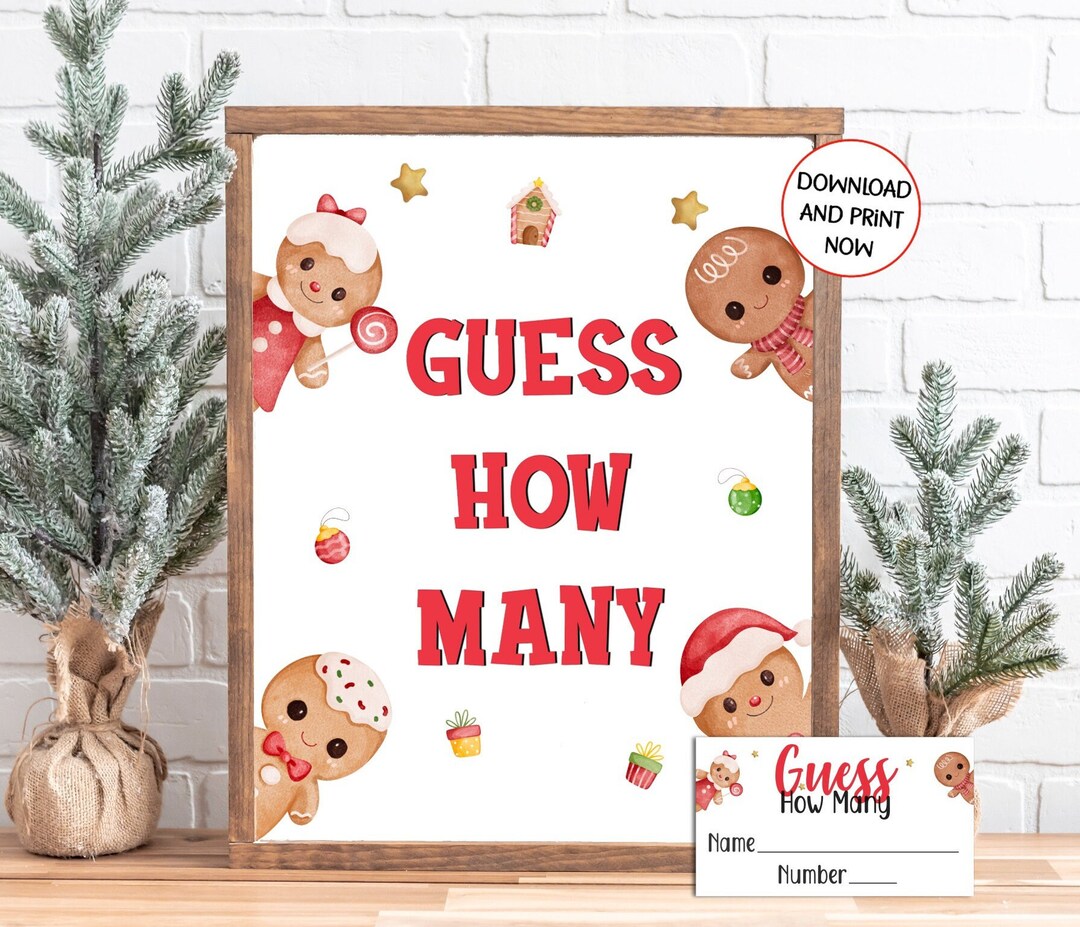 Sweet Little Cookie Guess How Many Game Printables, SLC802 - DIGITAL ...