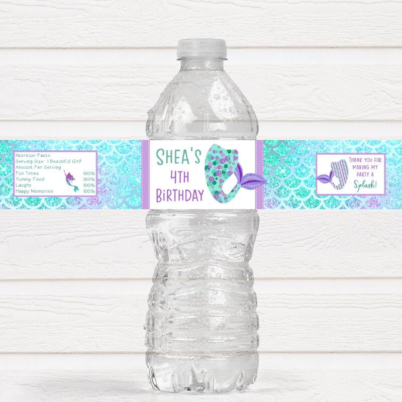 Mermaid Water Labels - Etsy