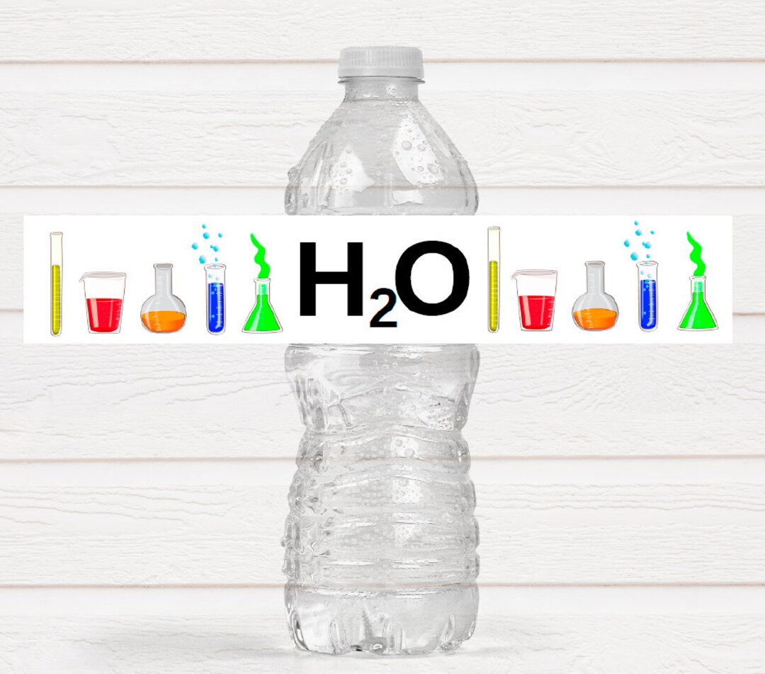 Personalized Science Theme Birthday Party Water Bottle Labels - SCI220 ...