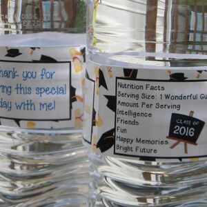 Personalized Graduation Party Water Bottle Labels - Graduation Party ...