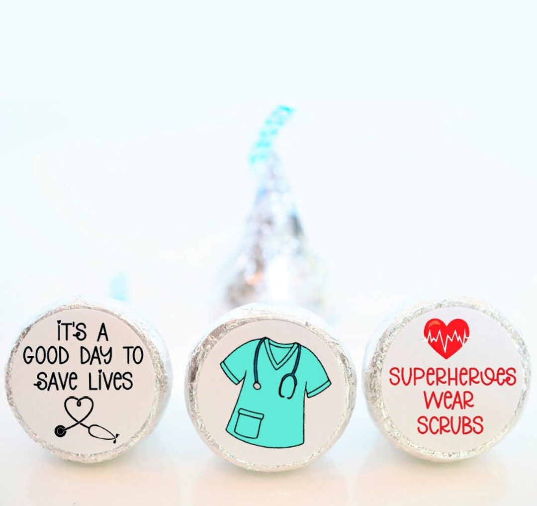 Personalized Nurse Medical Theme Candy Party Favor Stickers - Nurses ...