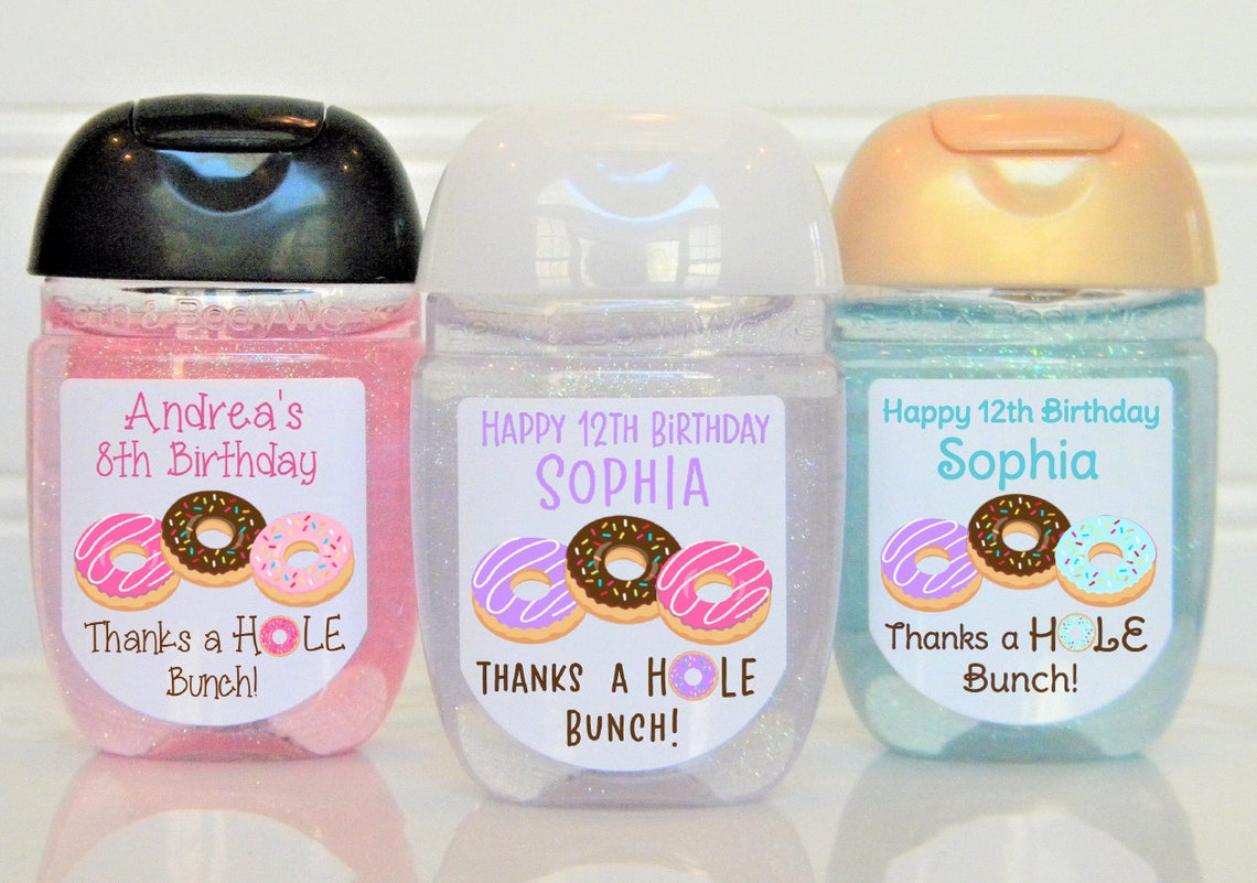 Personalized Donut Birthday Party Favor Labels Donut Party - Etsy