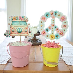 Printable Groovy Centerpieces Party Decor, 5 Designs, Groovy Theme ...