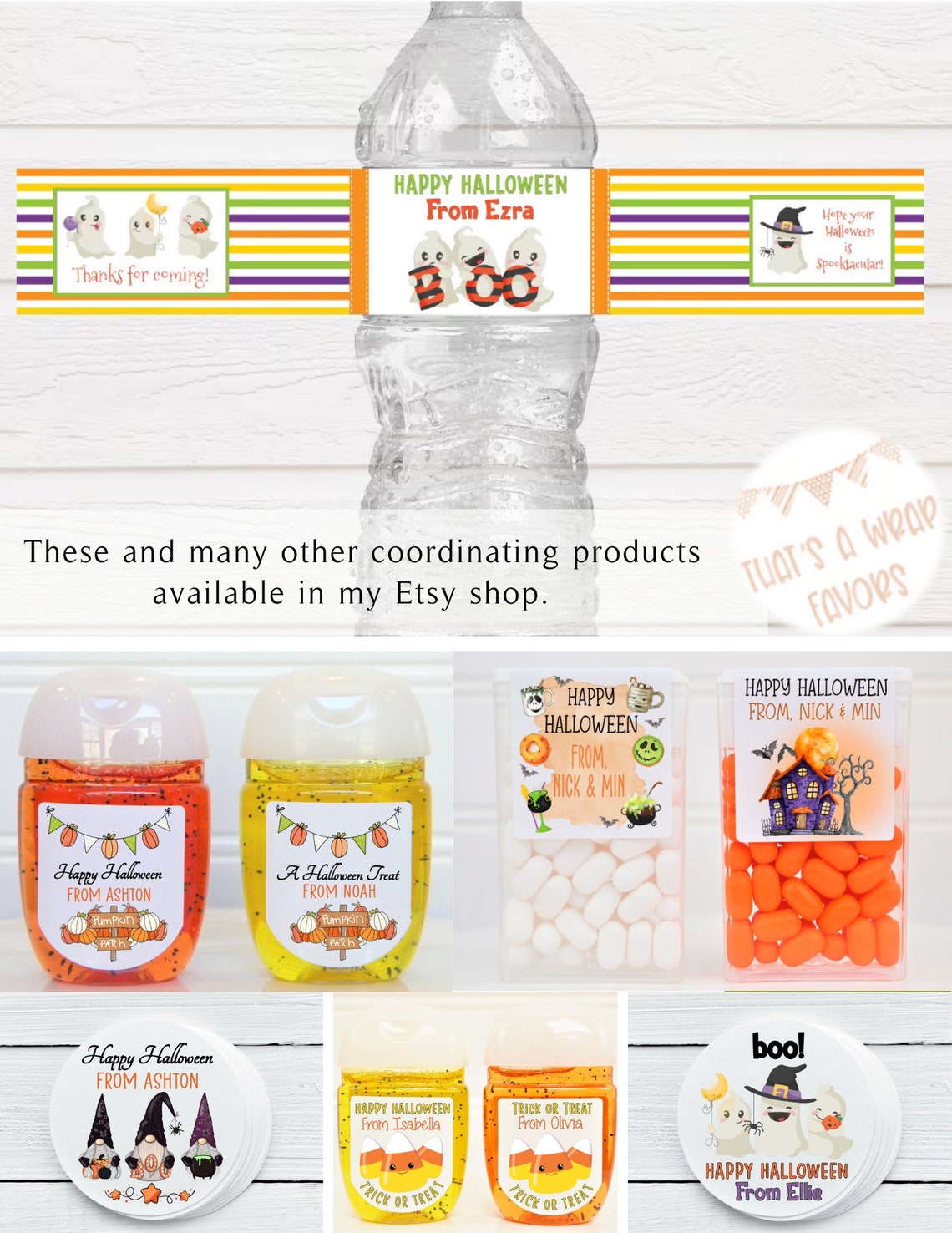 Personalized Glossy Halloween Candy Corn Favor Labels - Halloween Party ...
