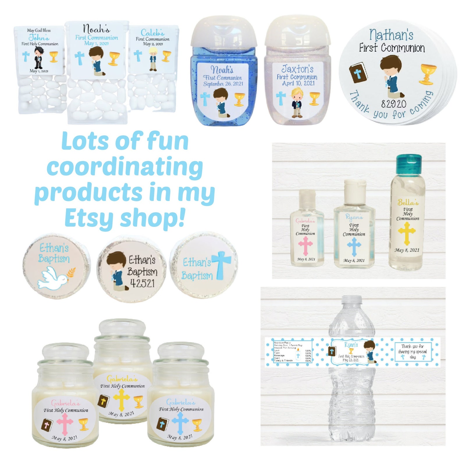 Personalized First Communion Tic Tac Favor Labels, First Communion ...