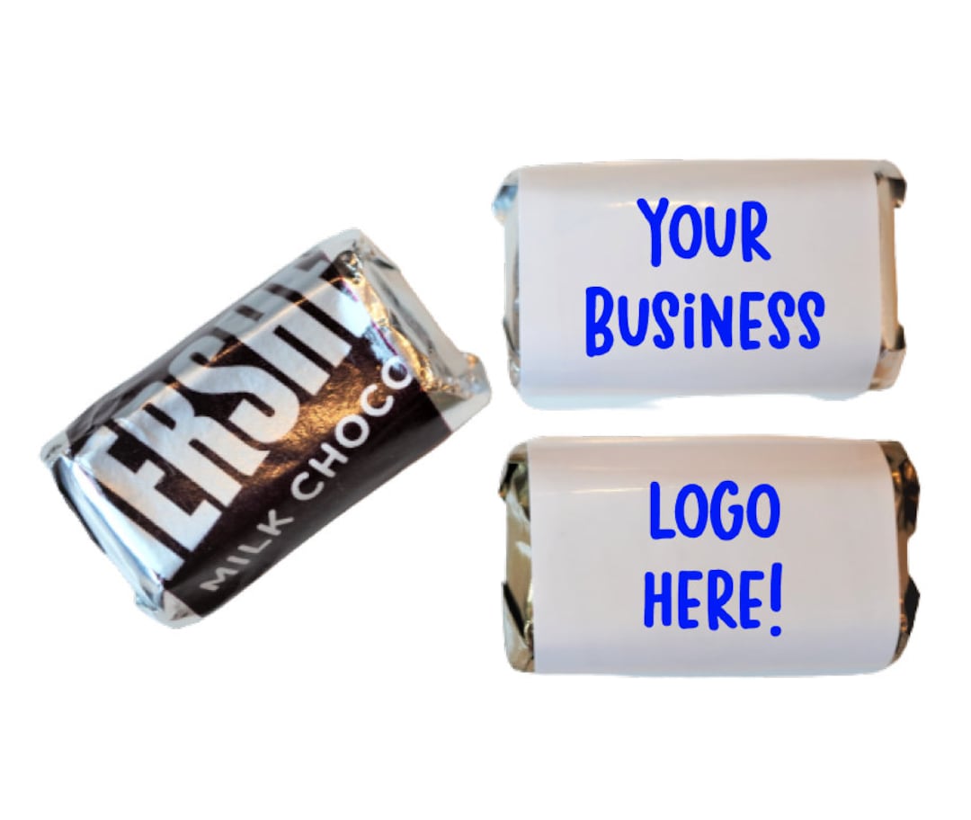 Custom Business Logo Hershey Miniatures Labels Business Favors CUS340 ...