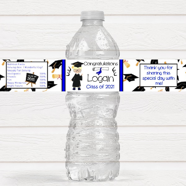 Graduation Water Bottle Labels Svg - Etsy