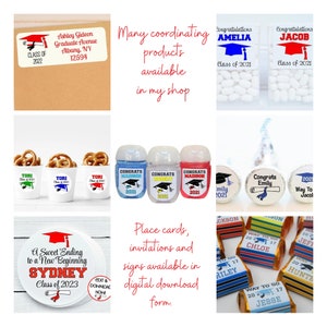 Personalized Graduation Hershey Nugget Party Favor Stickers ...