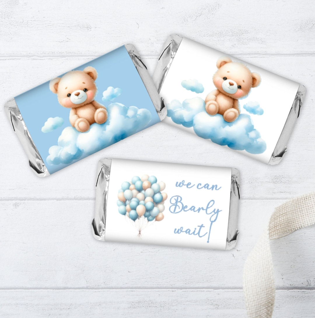 We Can Bearly Wait Theme Baby Shower Miniature Candy Wrappers Party ...