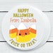 Personalized Glossy Halloween Candy Corn Favor Labels - Halloween Party ...
