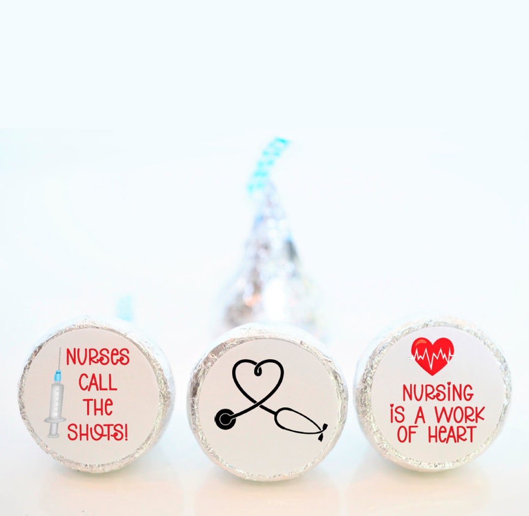 Personalized Nurse Medical Theme Candy Party Favor Stickers - Nurses ...