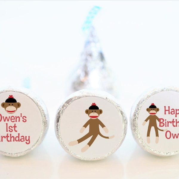 Sock Monkey Labels - Etsy