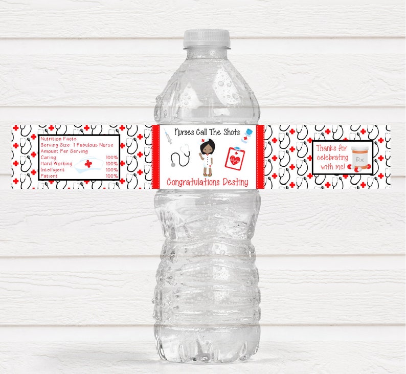 Nursing Medical Water Bottle Labels, Nurse Theme Party - MED220 ...